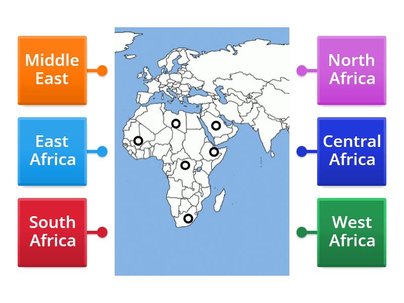 The Regions of Africa - Labelled diagram