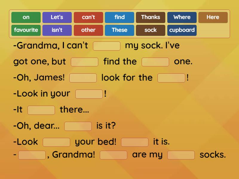 Fill in the gaps Fluency Time 5 - Complete the sentence