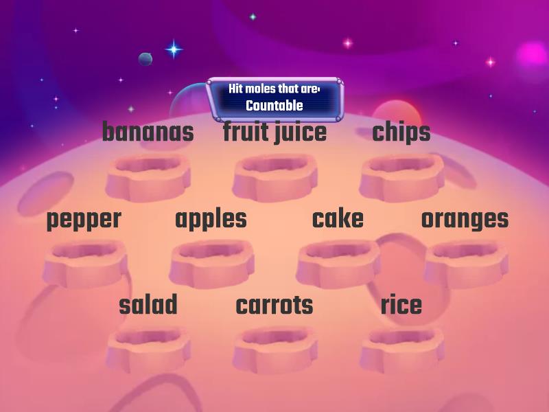 Forward 6. Unit 9 Countable and uncountable nouns - Whack-a-mole