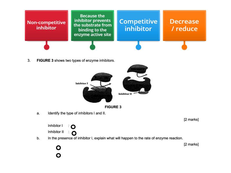 Types of enzyme inhibitors - Labelled diagram