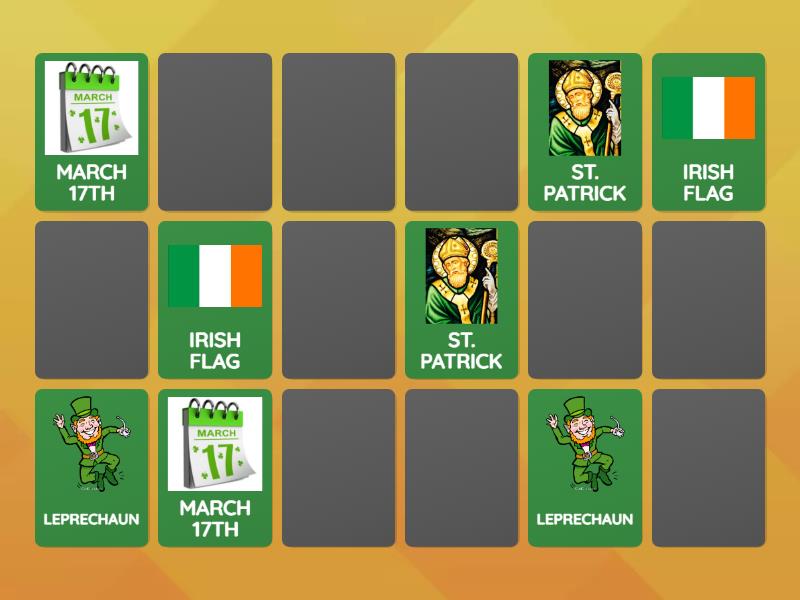 ST PATRICK'S DAY - vocabulary - Matching pairs