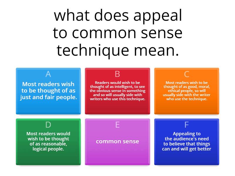 Persuasive Techniques - Quiz