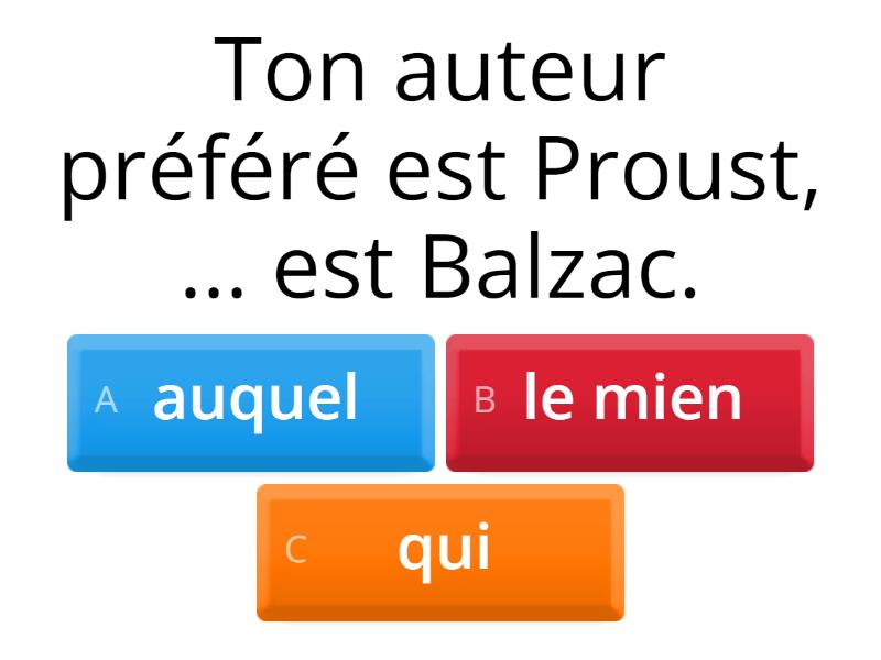 Les pronoms - Quiz