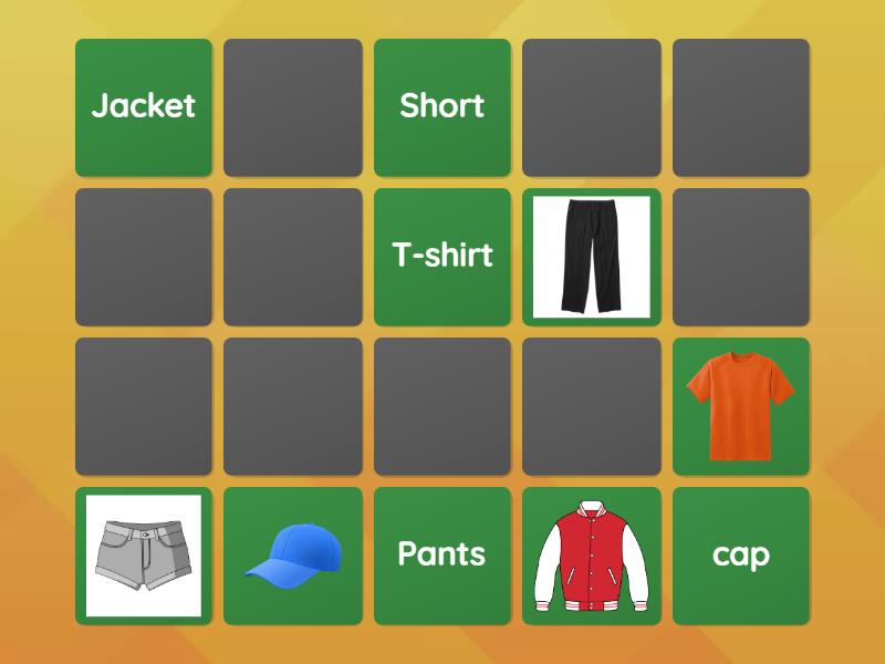 Memory Game (clothes) - Matching pairs