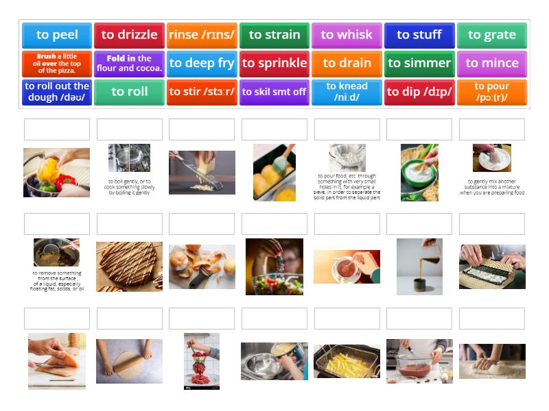 Cooking methods - Match up