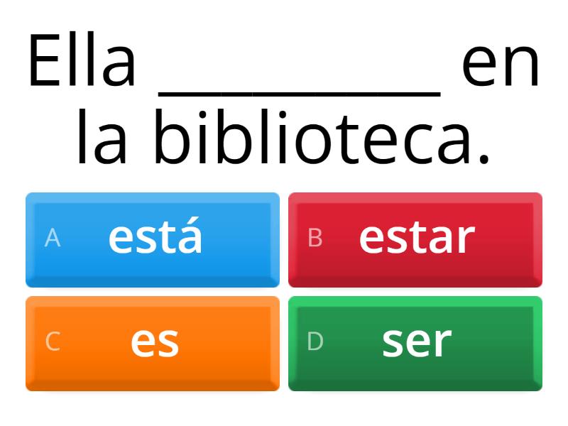 Ser vs. Estar Practice - Quiz