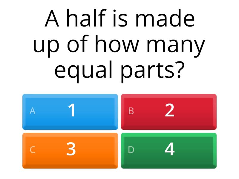 Find half of a shape or quantity - Quiz
