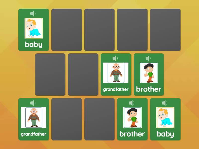 Memory Game - Family - Matching pairs