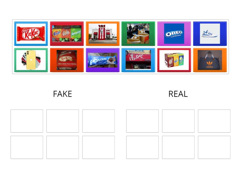 REAL OR FAKE - Group sort