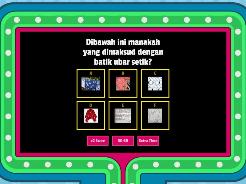 Materi Mulok (Batik Jumputan) - Gameshow quiz