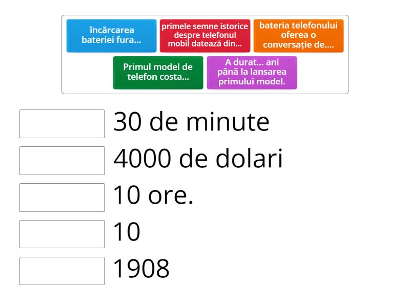 Primul Telefon mobil - Match up