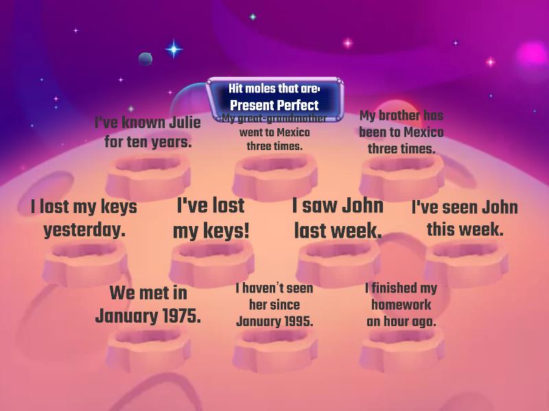 Present Perfect vs Past Simple sentences - O rety! Krety!