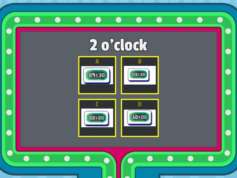 Telling the time - Quiz Show - Gameshow quiz