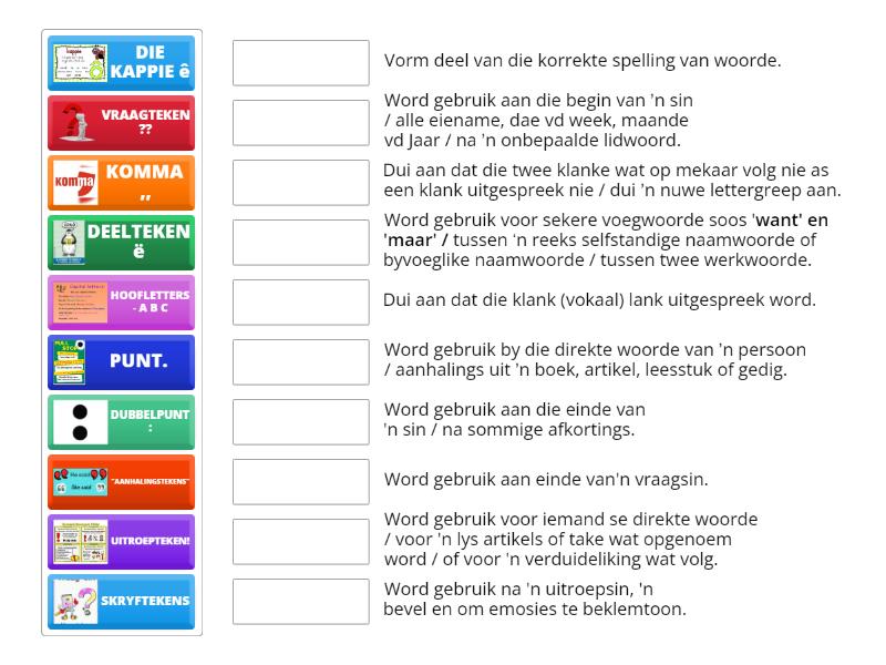 LEES- en SKRYFTEKENS (2) - Match up