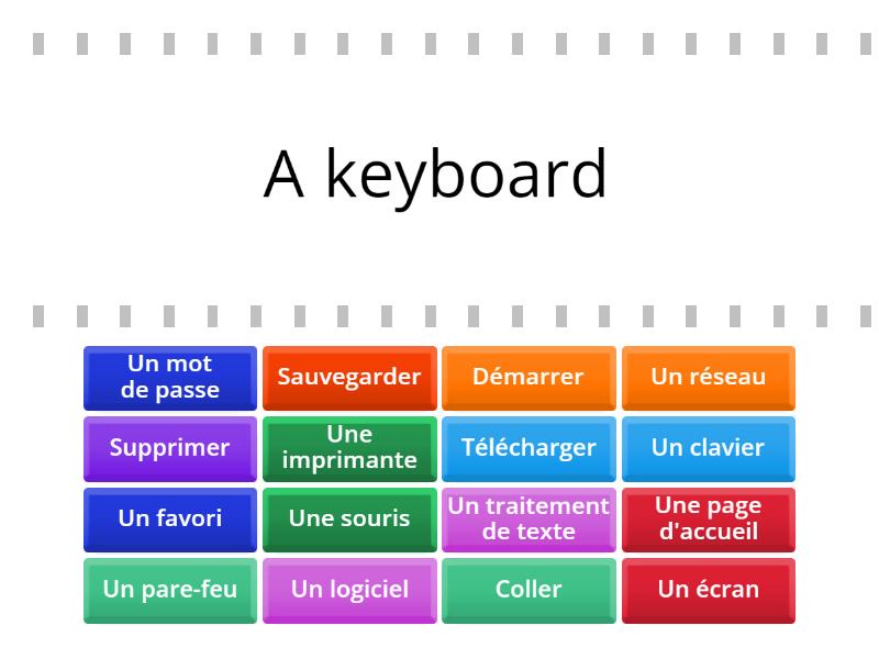 Vocabulaire de l'informatique - Find the match