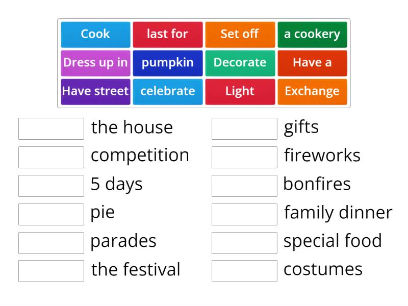 Spotlight 5 Module 8a - Une las parejas