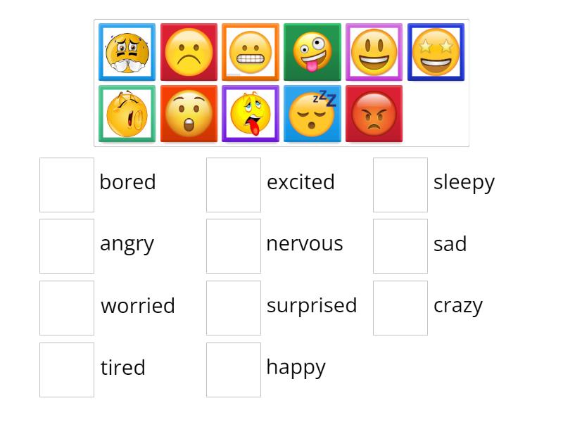 Feelings and emotions - Match up
