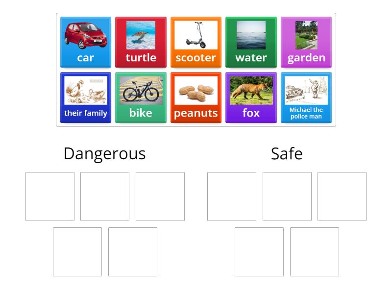 Safe vs. Dangerous (Make Way for Ducklings - Group sort