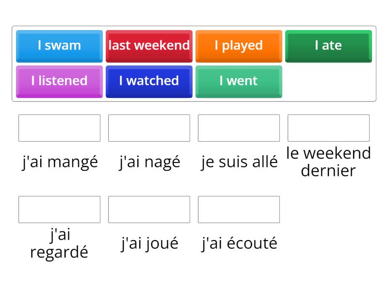 Le weekend dernier - Match up