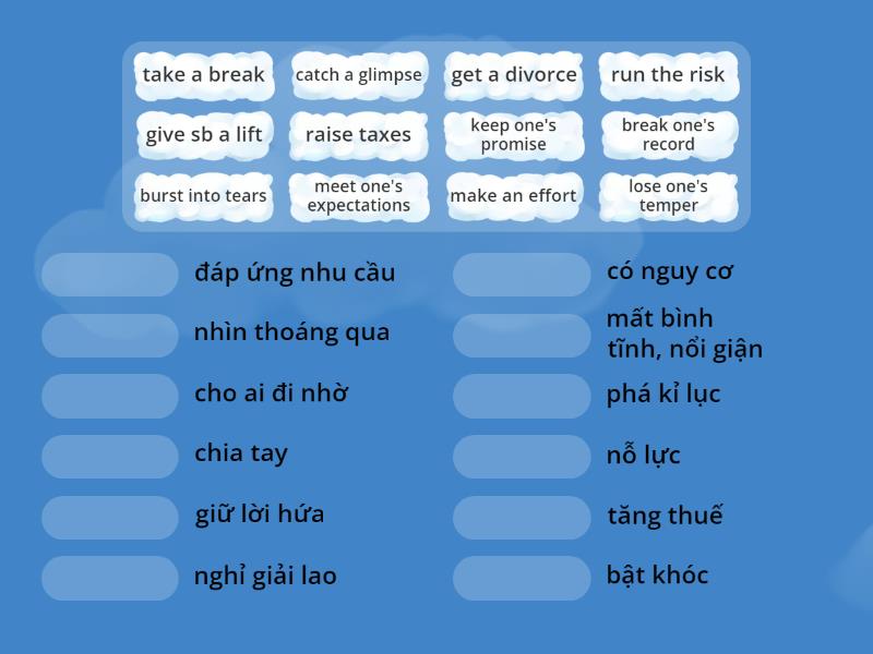 Collocation - Match up