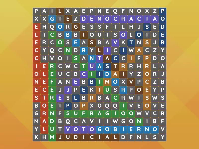 PROCESO ELECTORAL DE PUERTO RICO - Sopa de letras