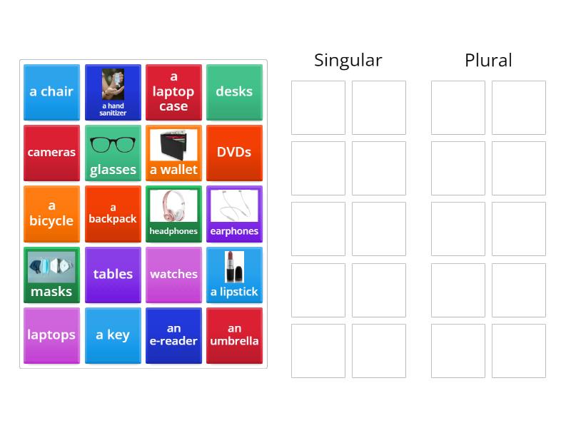 Singular or plural? | Personal objects | Global 1 - Group sort