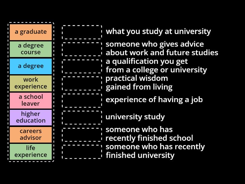 THINK4 Unit9 work and education - Match up