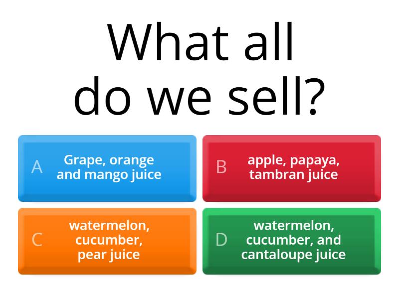 juice Adventures - Quiz