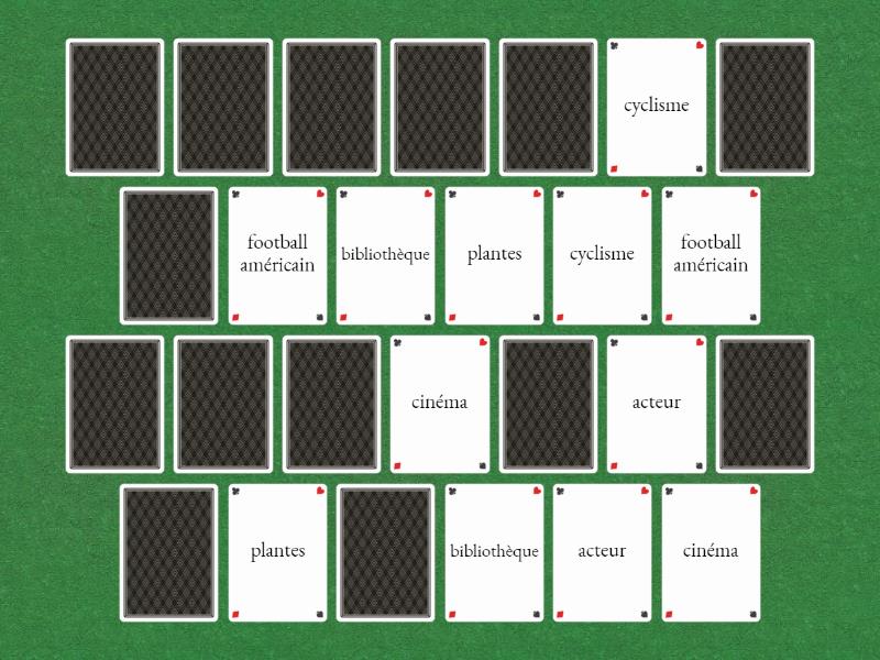 Les noms et les articles n°2 - Matching pairs