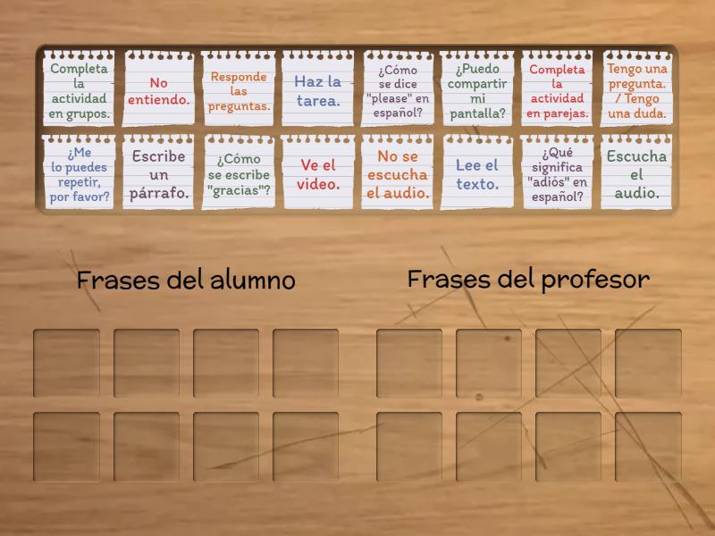 BEC | A1 | U1 | L3 | Frases del alumno y el profesor en clase de ...