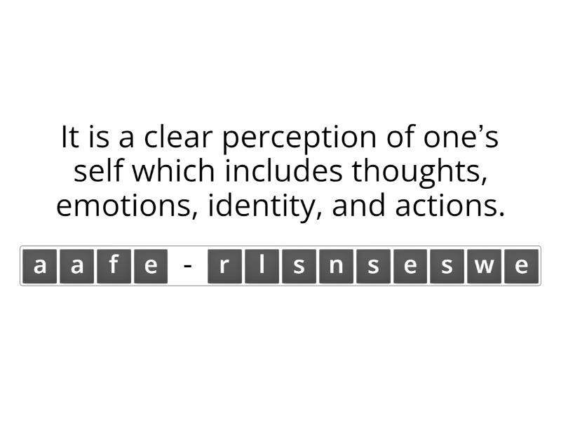 Character Trait - Anagram