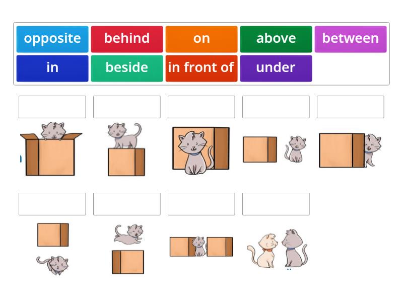 Prepositions of Place (Matching) - Match up
