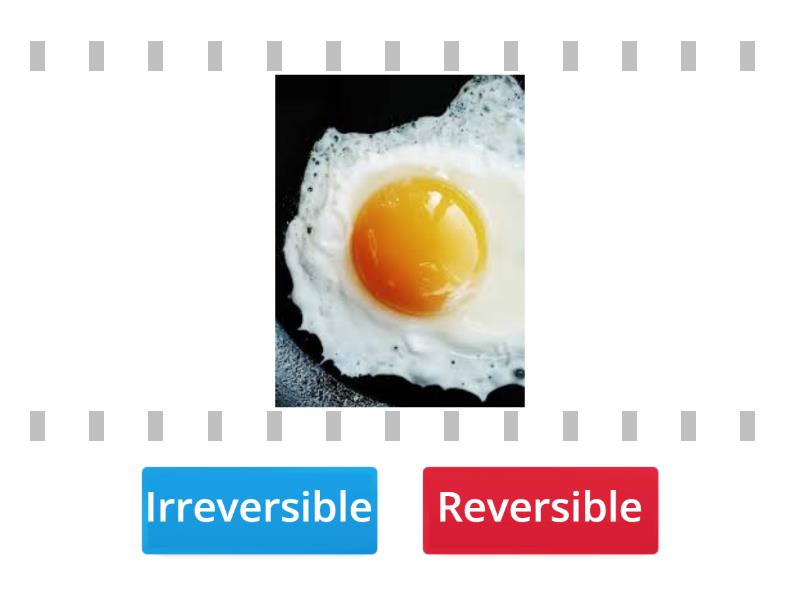 Reversible and Irreversible examples - True or false