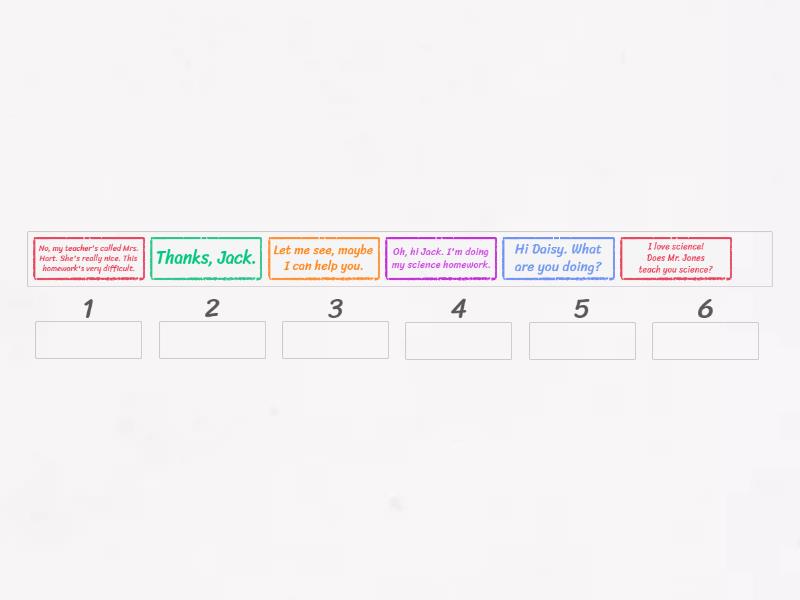 Flyers Practice, Year 3, Reading&Writing - Rank order