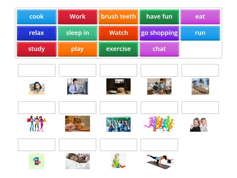 present simple verbs - Une las parejas