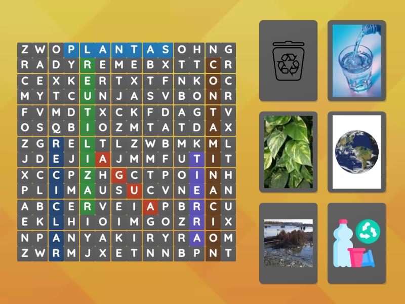 sopa de letras de la tierra - Wordsearch