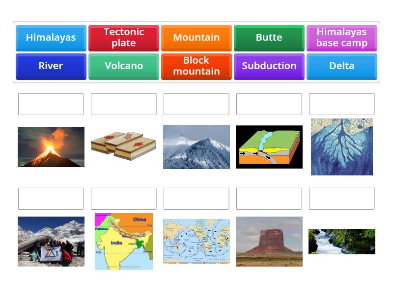 Landscapes and Landforms - Match up