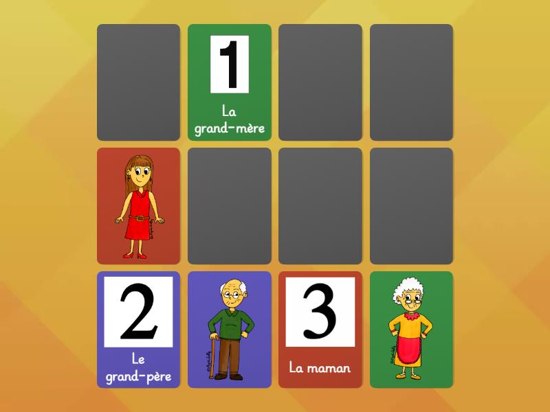 Le vocabulaire de la famille - Matching pairs