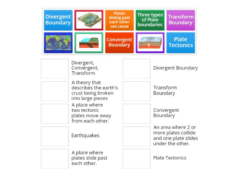 7 Mar. '23 - Plate Tectonics - Match up