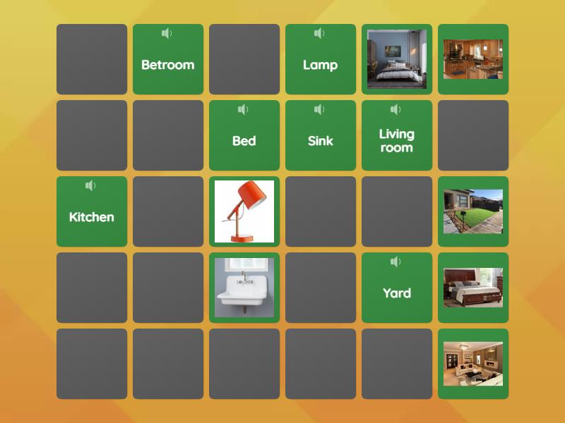 parts of the house - Matching pairs