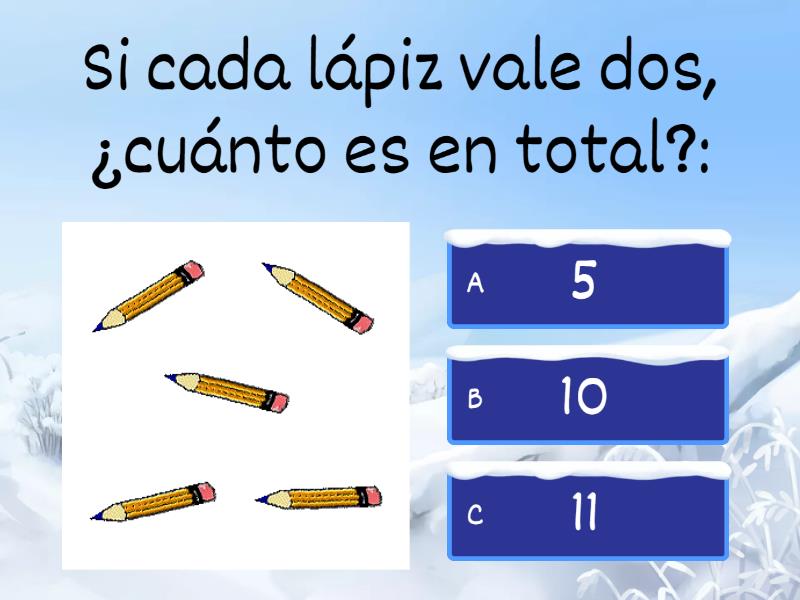 Conteo de 2 en 2, de 5 en 5 y de 10 en 10: - Quiz