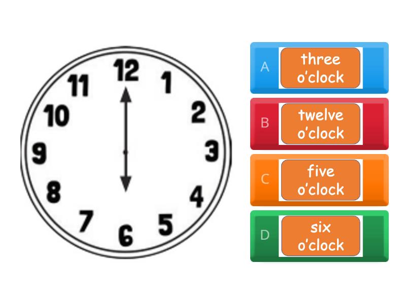 What time is it? (clock times) - Quiz