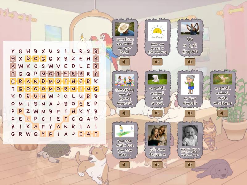 Week 6 Vocabulary words - Wordsearch