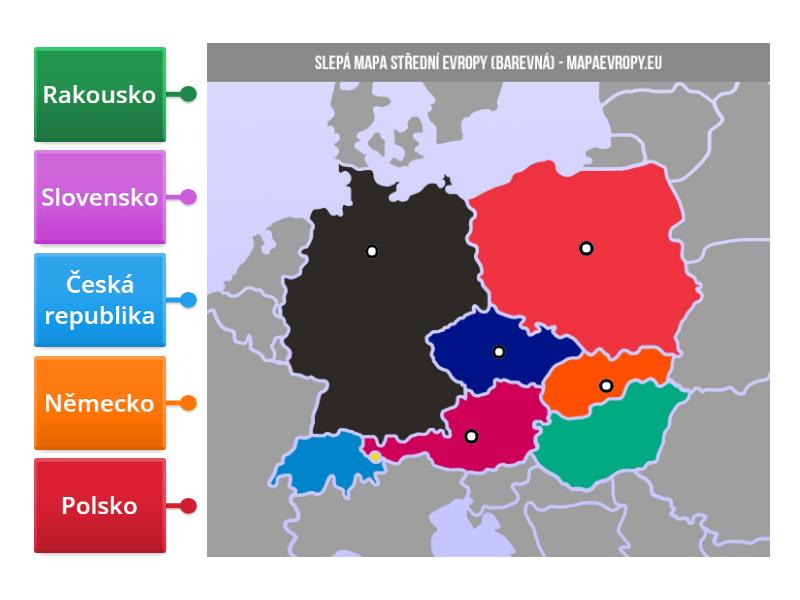 Slepá mapa (sousední státy ČR) - Vlastivěda Naše Vlast 4. Ročník ...