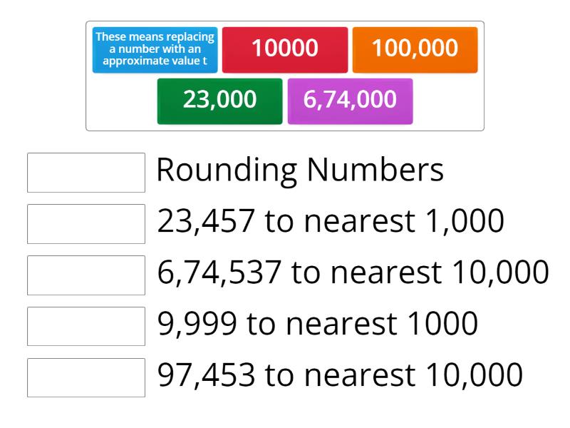 Rounding Numbers - Match up