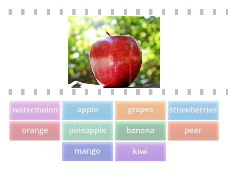 Fruit vocabulary - Find the match