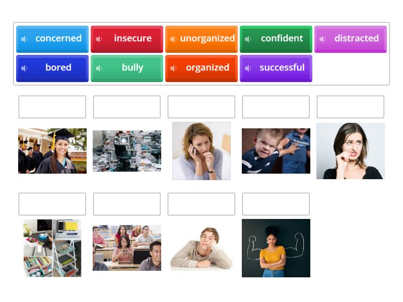 Adjectives - Behaviour at School - Match up