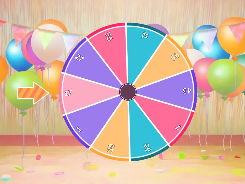 2 - digit number wheel - Spin the wheel