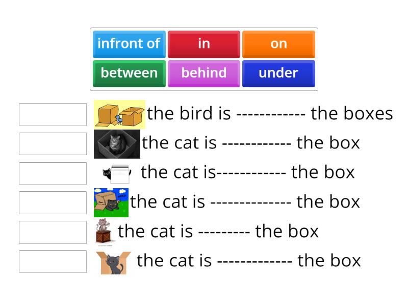 kids box 3 unit 1 prepositions - Match up
