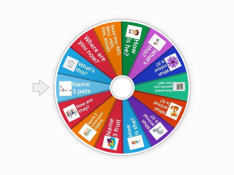 Speaking wheel for preschool - Spin the wheel
